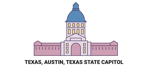United states texas austin texas state capitol Vector Image