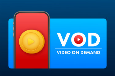 Vod - video on demand monetization Royalty Free Vector Image