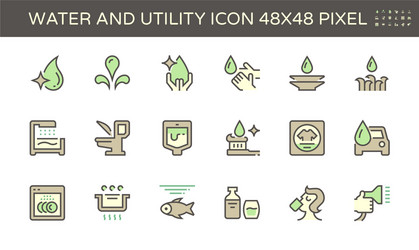 Water usage icon Royalty Free Vector Image - VectorStock
