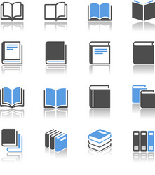 Book icons set Royalty Free Vector Image - VectorStock