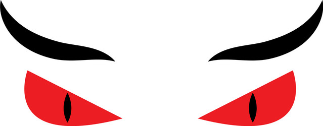 Devil eye icon logo template Royalty Free Vector Image