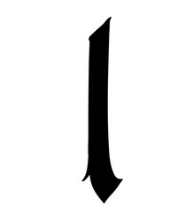 Letter l in the gothic style old alphabet Vector Image