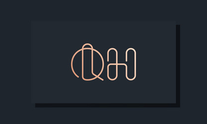 Initial letters qh monogram logo design bundle Vector Image