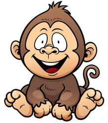Monkey on your back cartoon Royalty Free Vector Image