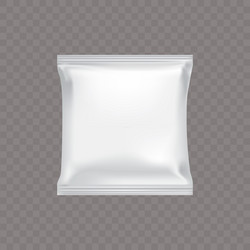 White realistic transparent polythene bag Vector Image