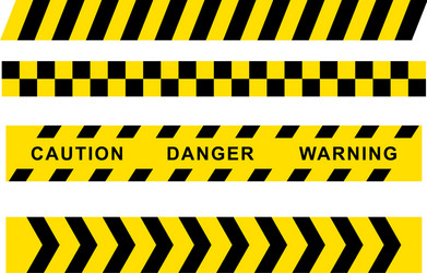 Caution tape on white background Royalty Free Vector Image