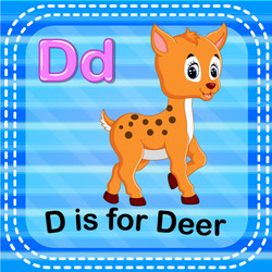 Flashcard letter d is for duck Royalty Free Vector Image