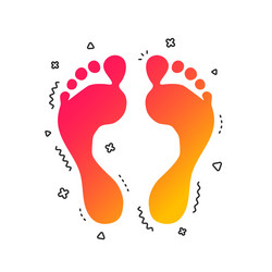 Human footprint sign icon barefoot symbol Vector Image