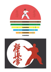 Creative abstract karate fighter Royalty Free Vector Image