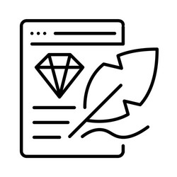 Security weaknesses white linear desktop icon Vector Image