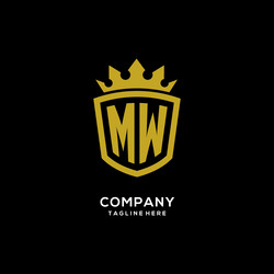 Mw initial wedding monogram logo Royalty Free Vector Image