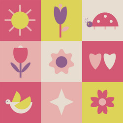 Spring seamless pattern Royalty Free Vector Image
