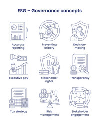 Governance deficit red concept icon Royalty Free Vector