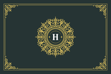 Eo initial letter luxury ornament gold monogram Vector Image