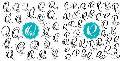 Cursive Font Letter R Vector Images (44)