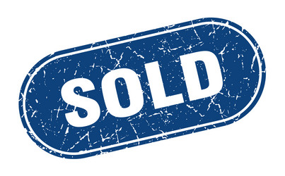 Sold stamp sold label round grunge sign Royalty Free Vector