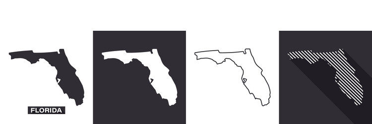 Florida Map Outline Vector Images (over 960)