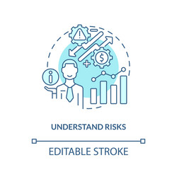 Understand risks concept icon Royalty Free Vector Image