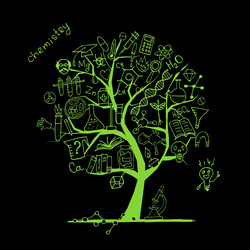 Chemistry tree concept for your design Royalty Free Vector