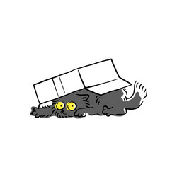 Cat Under Box Vector Images (54)