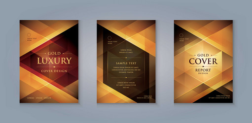 Elegant golden menu cover design template luxury Vector Image
