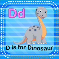 Flashcard letter d is for duck Royalty Free Vector Image