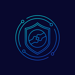 Joint protection icon on white Royalty Free Vector Image