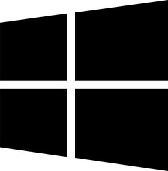 Microsoft black window logo collection Royalty Free Vector