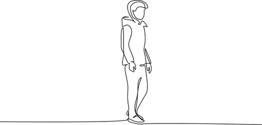 Boy Walking Alone Drawing