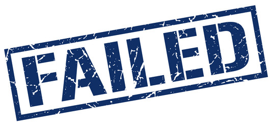 Mission failed rubber stamp Royalty Free Vector Image