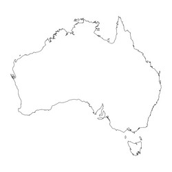 Highly detailed australia map with borders Vector Image