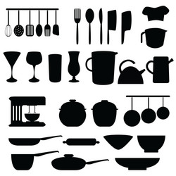 Kitchen icons Royalty Free Vector Image - VectorStock