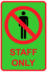 Only staff icon danger zone symbol safety entry Vector Image