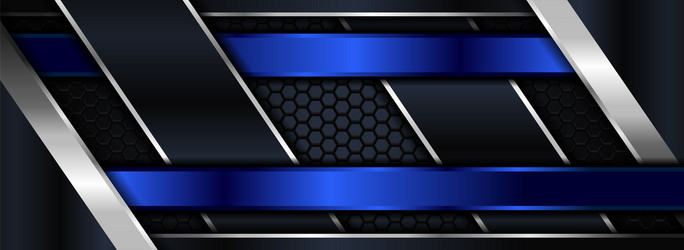 Tech futuristic navy background with silver Vector Image