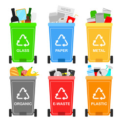 Plastic waste set pollution and environment Vector Image