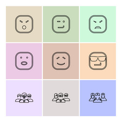 Emoji emoticon smiley eps icons set Royalty Free Vector