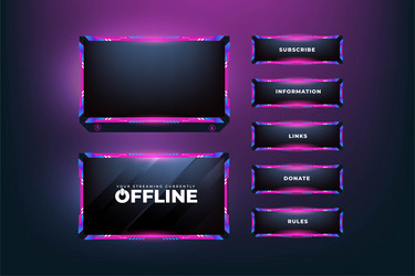 Girly screen overlay with pink and dark colors Vector Image