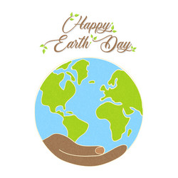 Hands holding earth save our planet world Vector Image