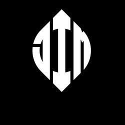 Jim circle letter logo design Royalty Free Vector Image