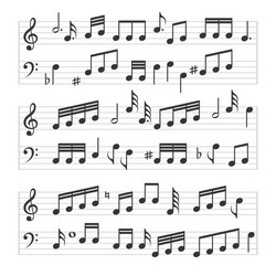 Music blank note stave seamless pattern blank Vector Image