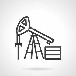 Oil rig line doodle simple icon Royalty Free Vector Image
