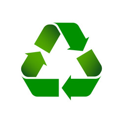 Classic green blue triangle recycle logo symbol Vector Image