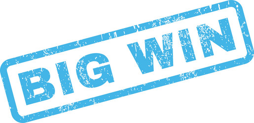Win-win stamp rectangular on white Royalty Free Vector Image