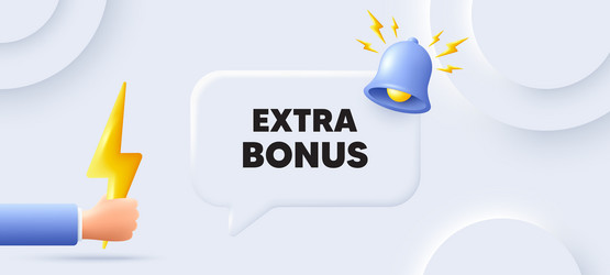 Extra bonus offer symbol special gift promo sign Vector Image