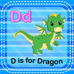 Flashcard letter d is for duck Royalty Free Vector Image