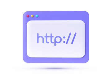 Flat 3d http for site design website template Vector Image