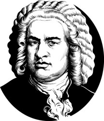 Funny bach Royalty Free Vector Image - VectorStock