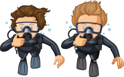 Scuba Diver Drawing