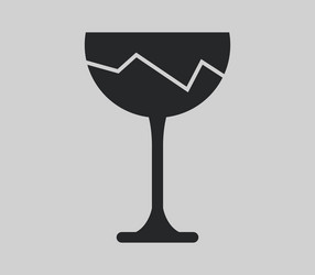 Broken glass icon Royalty Free Vector Image - VectorStock