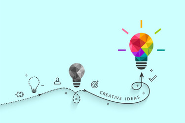 Selection of ideas for creative Royalty Free Vector Image